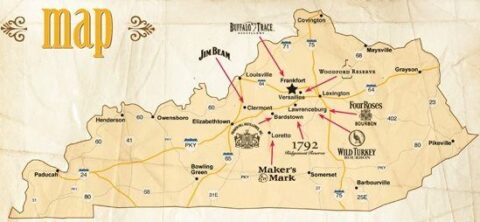 Kentucky Bourbon Trail Map: Your Guide to Exploring Distilleries with ...